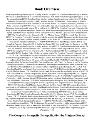 ONLINE SHOOP The Complete Persepolis (Persepolis, #1-4) BY Marjane ...