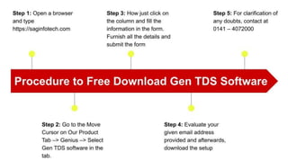 Easy Guide of TDS Return Filing by Gen TDS Software | PPT