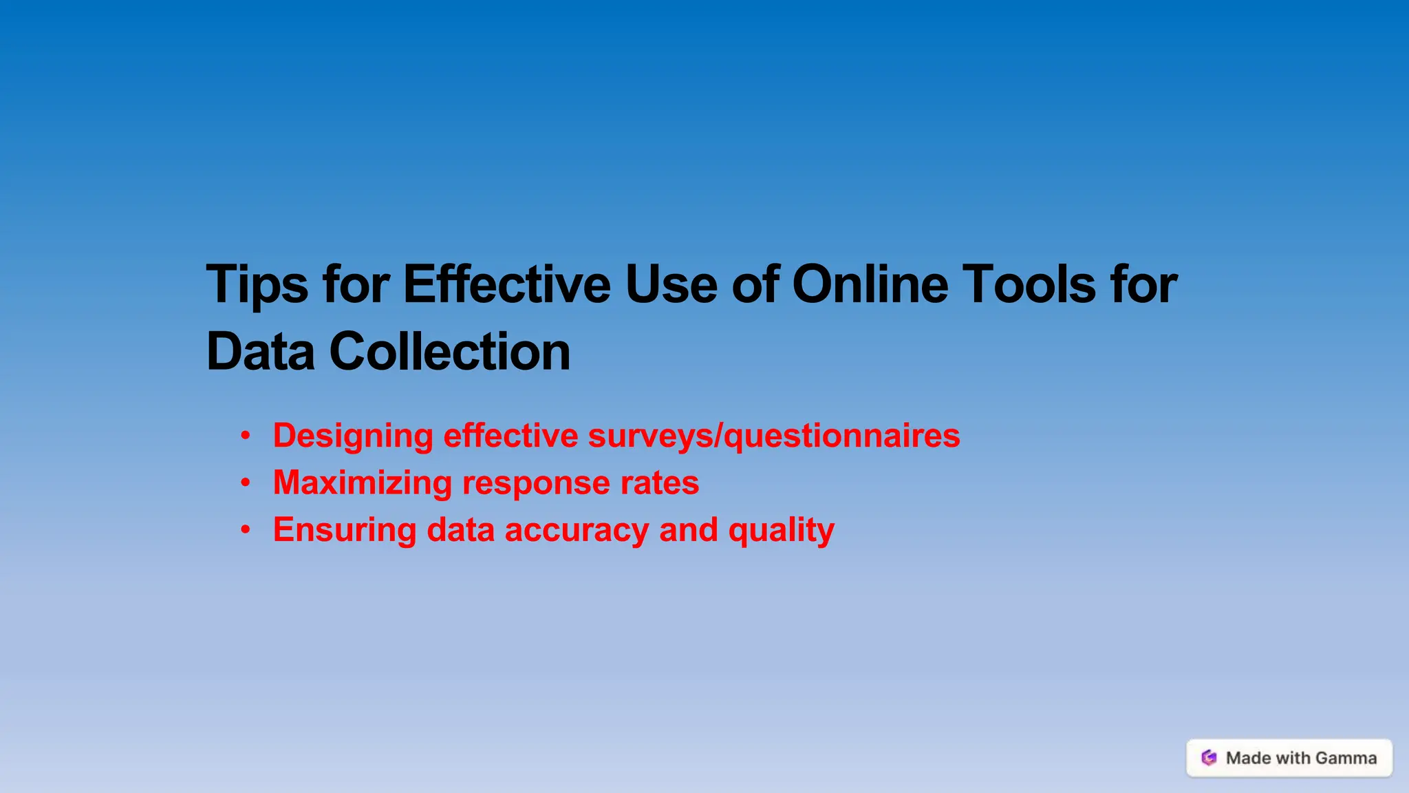 Online Tools For Data Collection Pptx