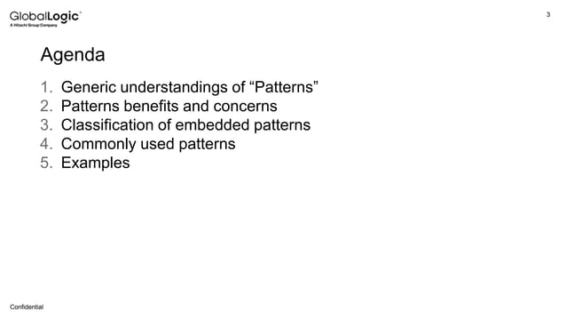 Online TechTalk "Patterns in Embedded SW Design" | PPT