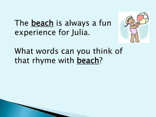 A Day on the Beach with Julia - Revision | PPTX
