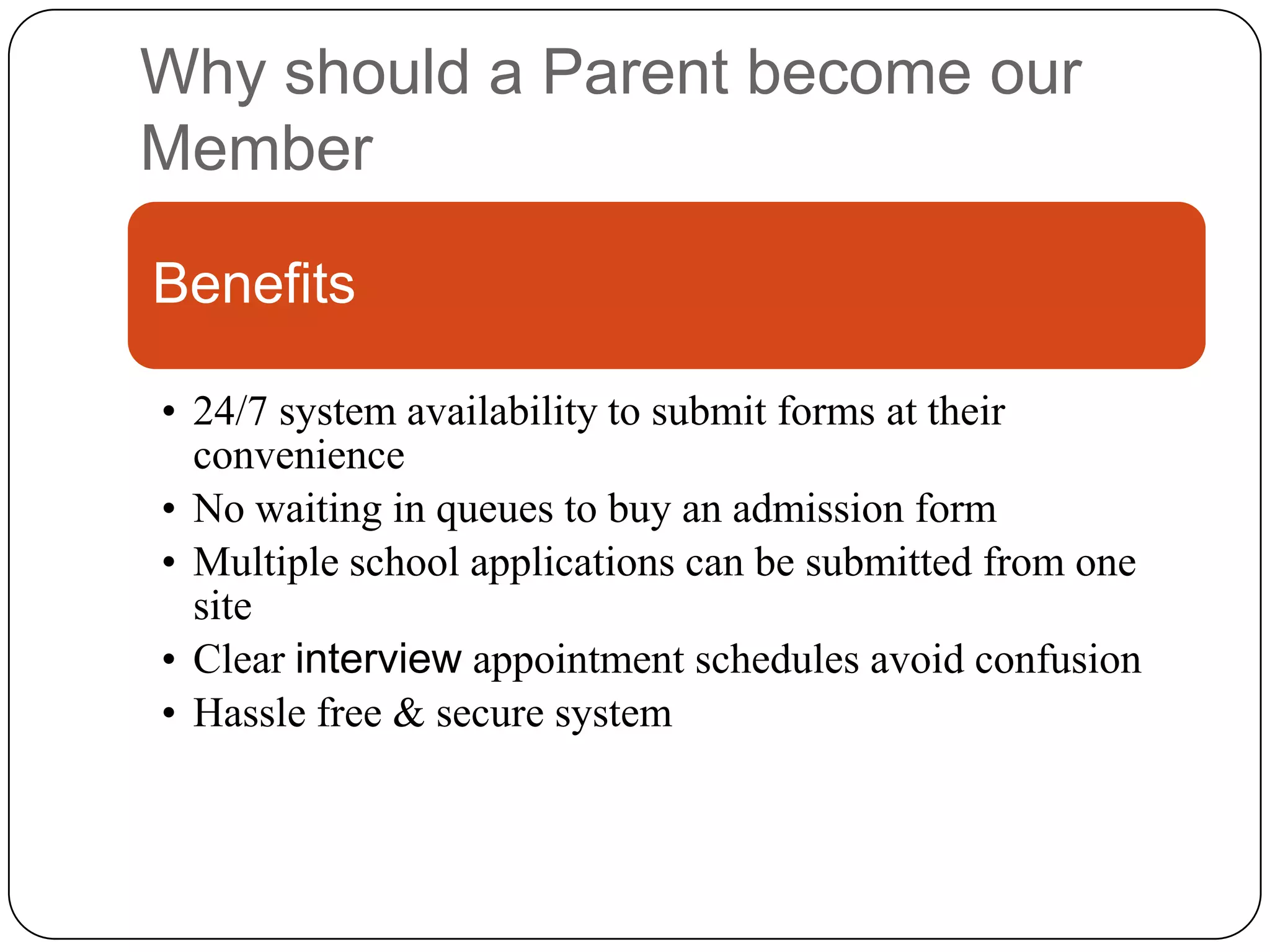 Online admission system overview 1.0 (1) | PPTX