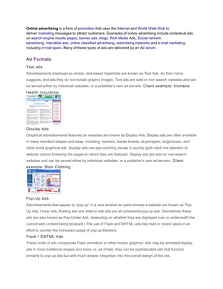Online advertising | PDF