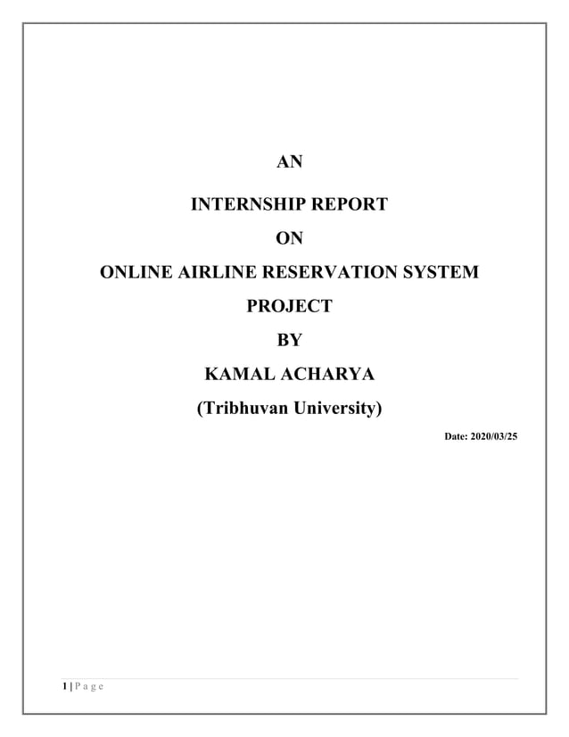 Online airline reservation system project report.pdf