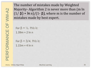 Online algorithms in Machine Learning | PPT