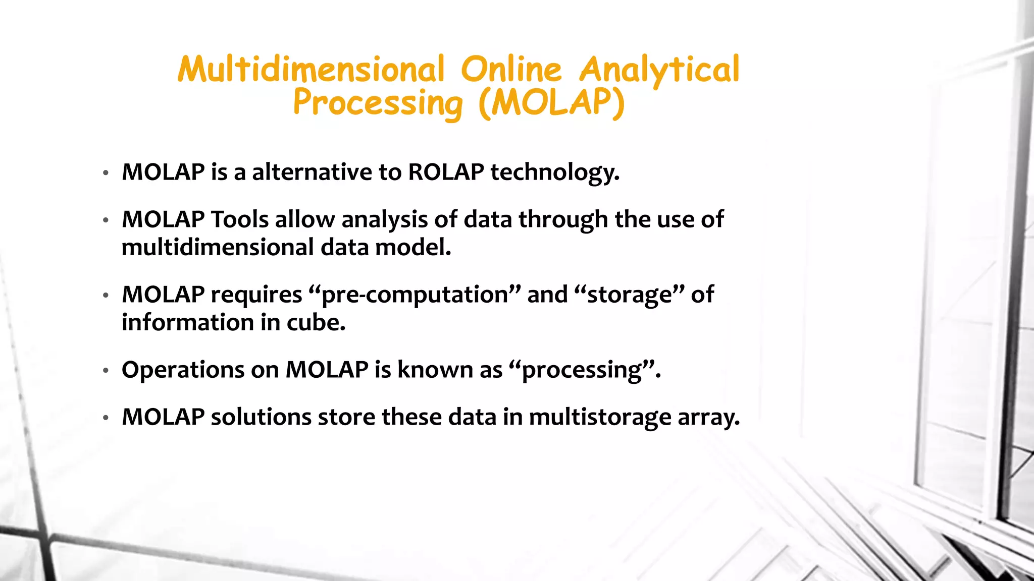 Online analytical processing (olap) tools | PPTX