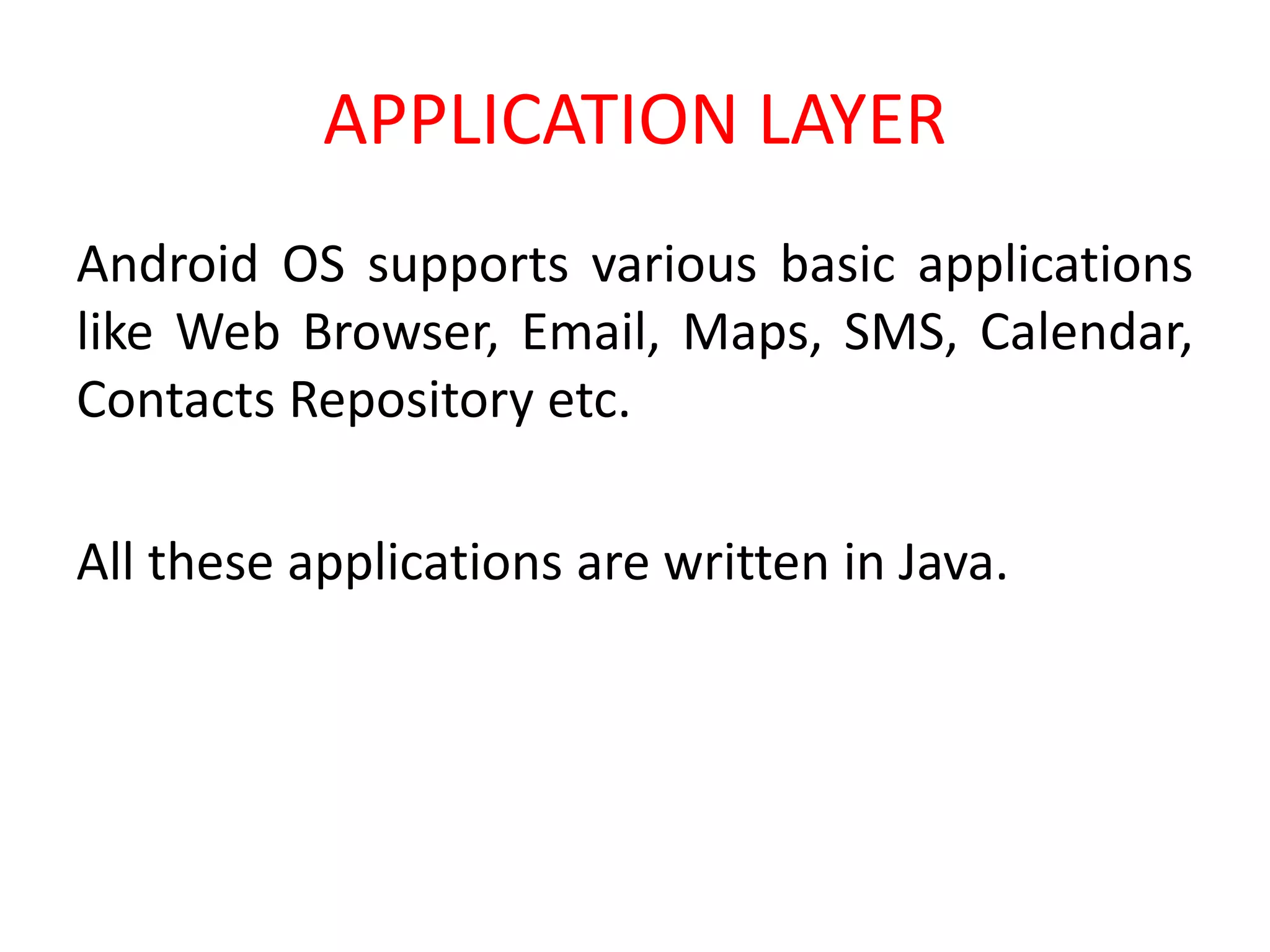 Android os versions and architecture | PPTX