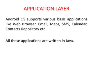 Android os versions and architecture | PPTX