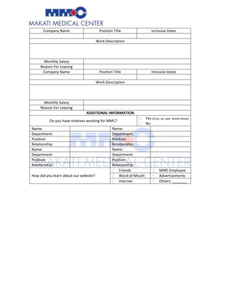 Online application form | DOCX