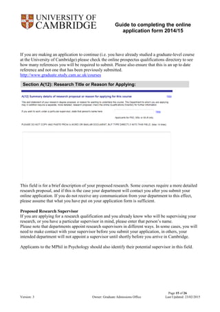 university of cambridge online graduate admission | PDF