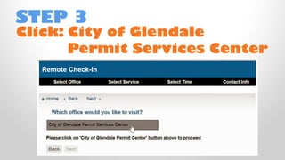 Online Appointment Scheduling: Glendale Permit Services Center | PPT