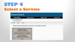 Online Appointment Scheduling: Glendale Permit Services Center | PPT