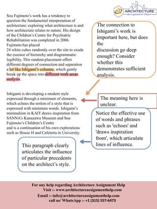 Online Architecture Assignment Help | PDF