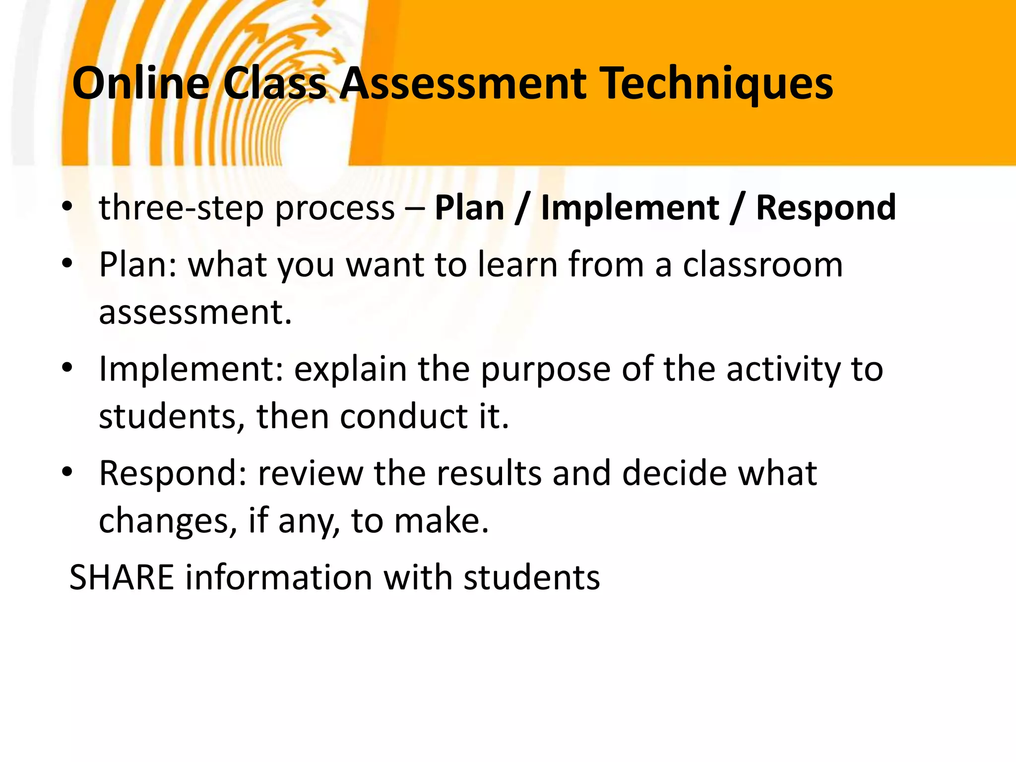 Online assessment | PPTX