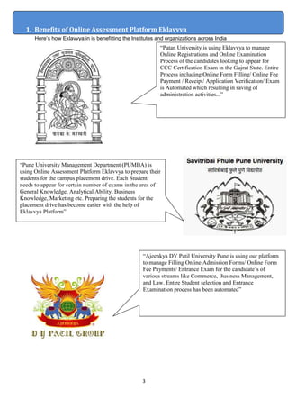 Online assessment guide eklavvya.in | Education industry | Industries