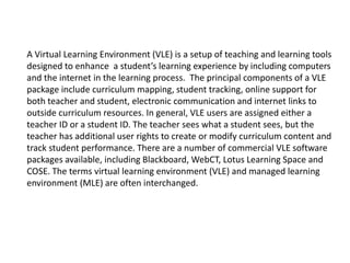 Virtual Learning Environment | PPT
