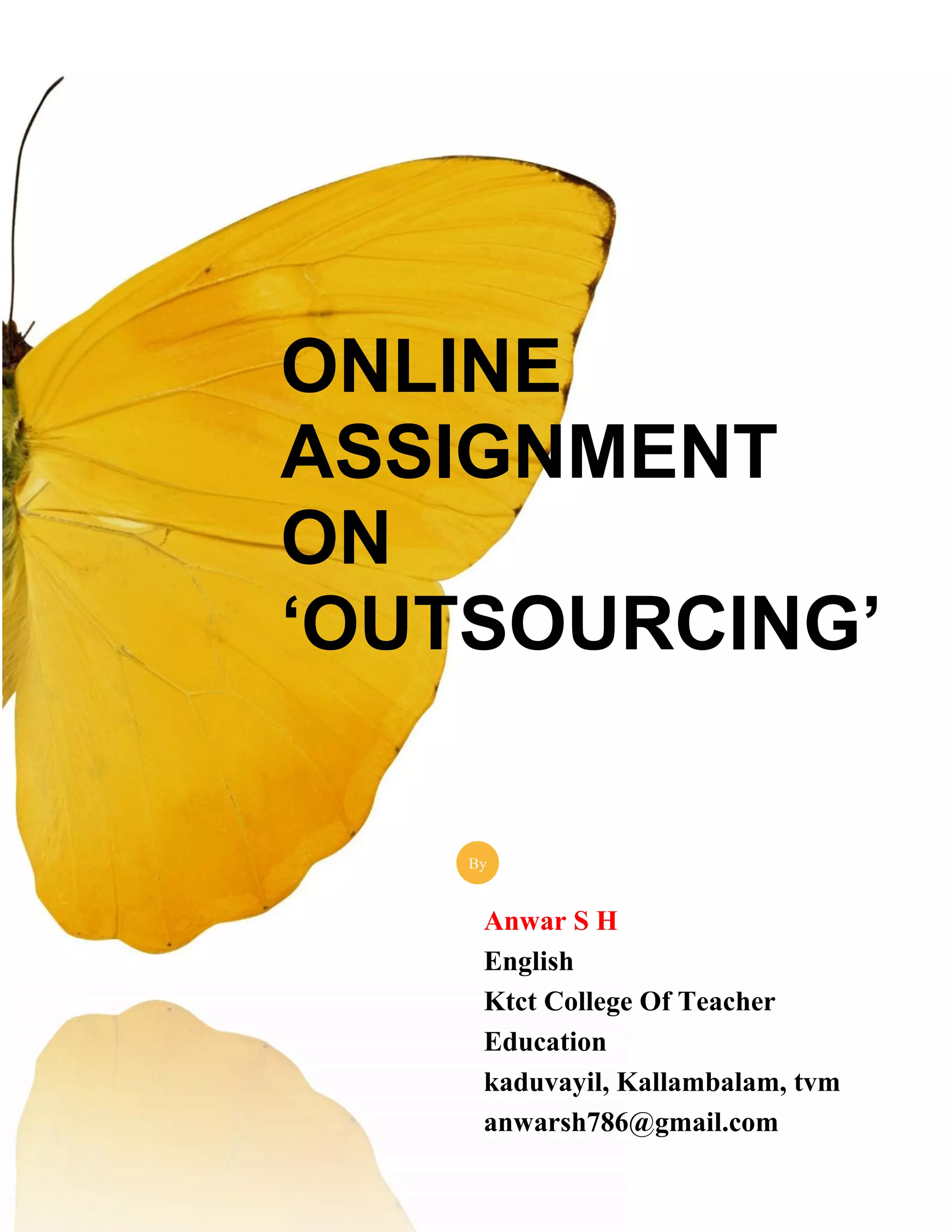 Online assignment - Outsourcing | PDF