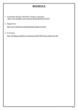 Curriculum Design: Digital text and E-Content | PDF