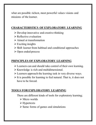 Online assignment Exploratory Learning | DOCX | Undergraduate Education ...