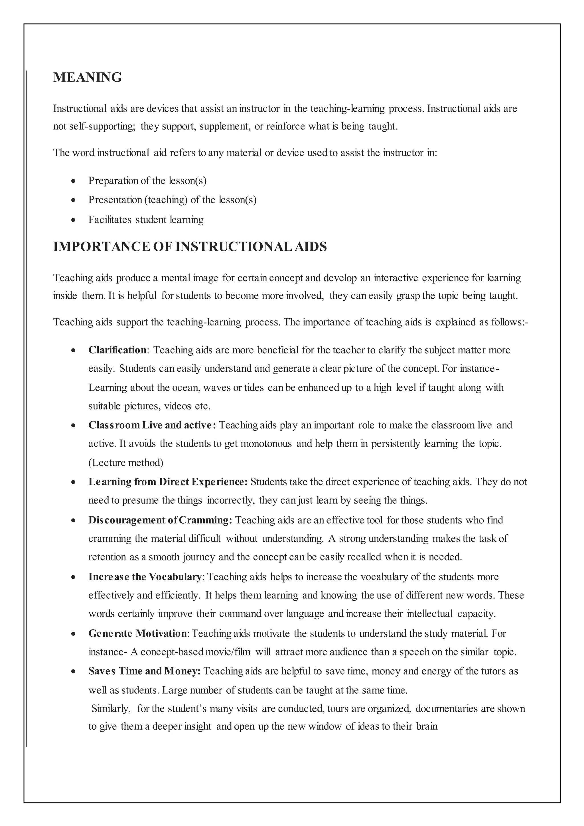 instructional aids | DOCX