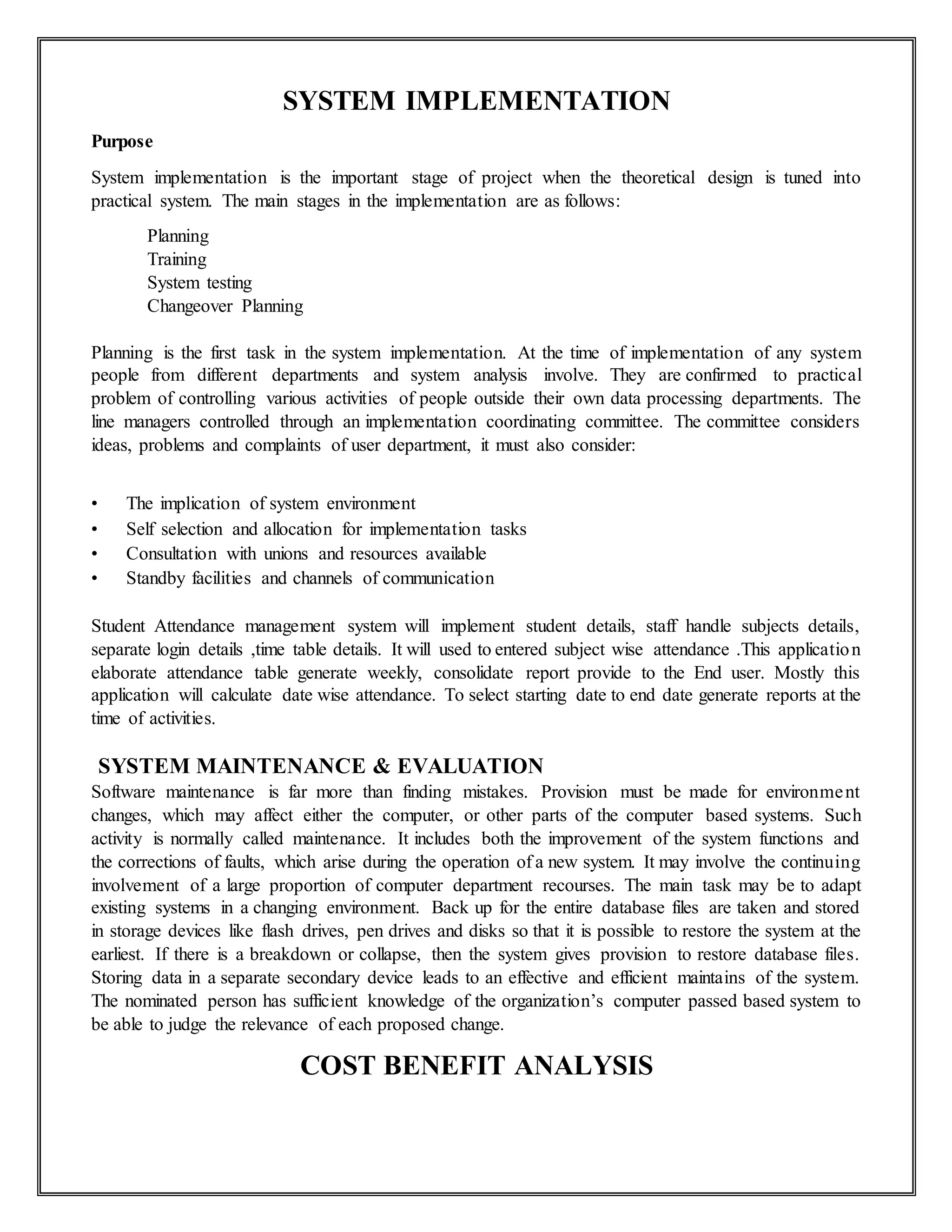 Online attendance management system | DOCX