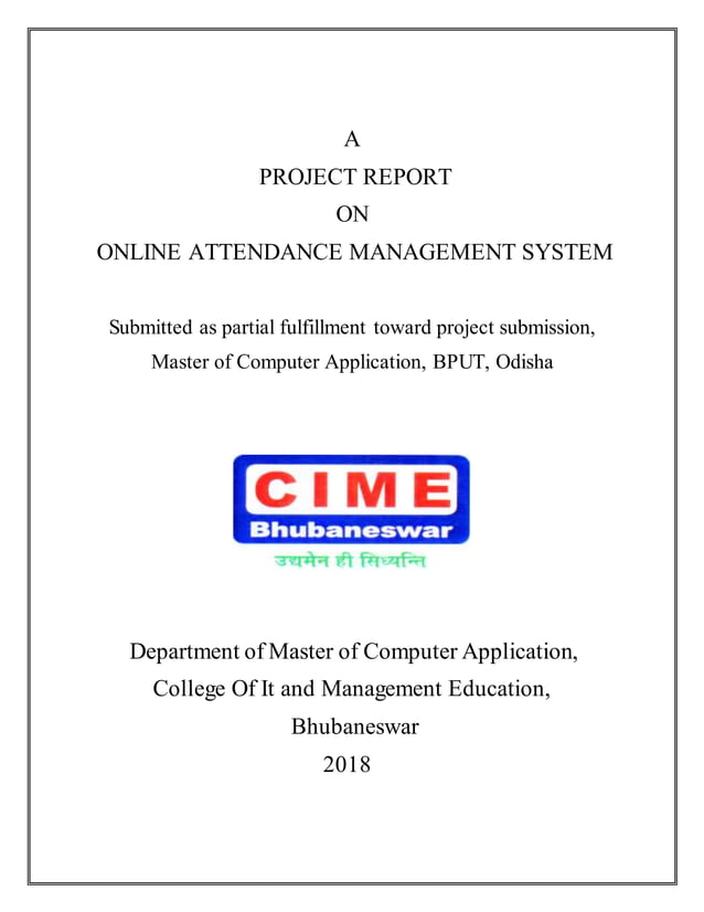 Online attendance management system | DOCX