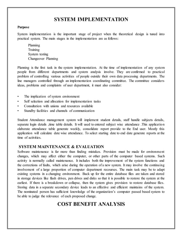 Online attendance management system | DOCX