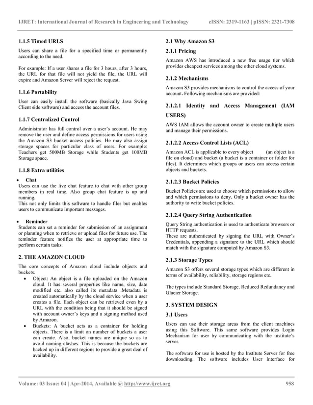 Online backup and recovery using amazon s3 | PDF