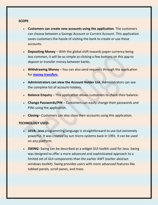Online Banking Management System – Its Scope and the Technology Used. | PDF