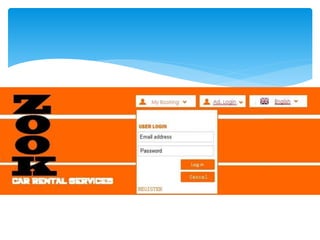 Zook Car Rental System Project | PPTX