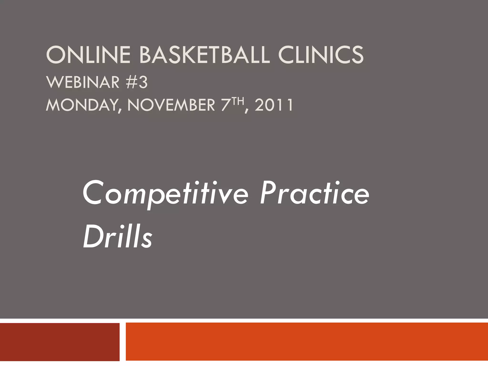Competitive Basketball Drills with CoachRB | PPTX