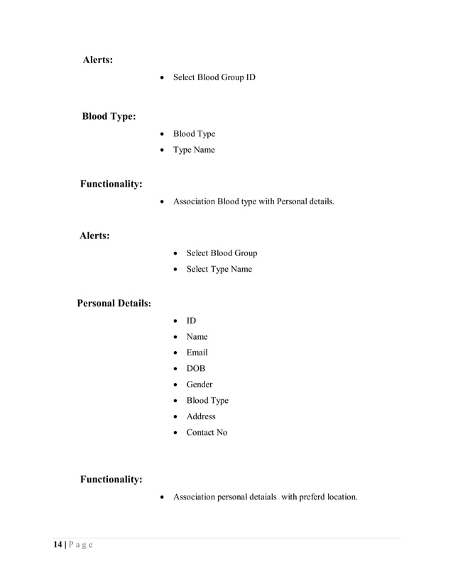 Online blood donation management system project.pdf | Databases | Computer Software and Applications