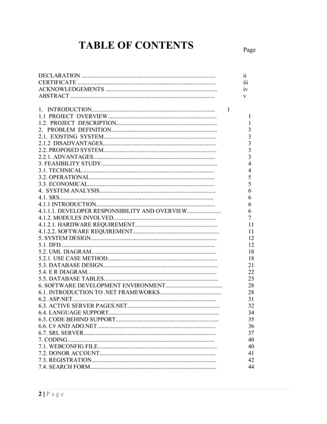 ONLINE BLOOD DONATION MANAGEMENT SYSTEM PROJECT REPORT. | PDF