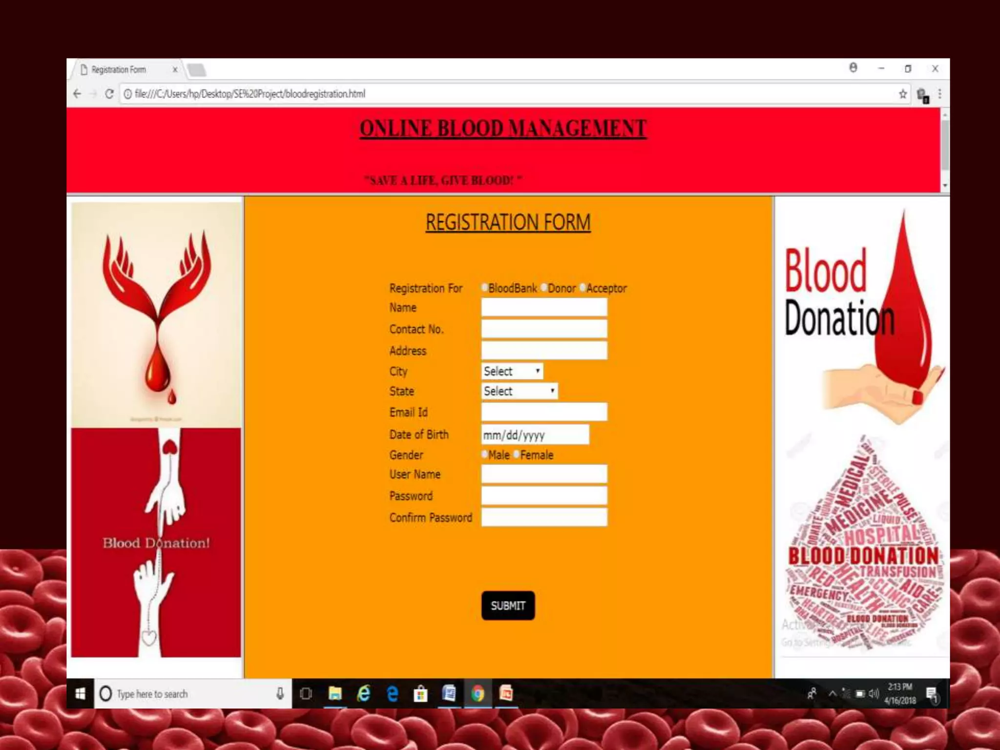 ONLINE BLOOD BANKING SYSTEM | PPTX
