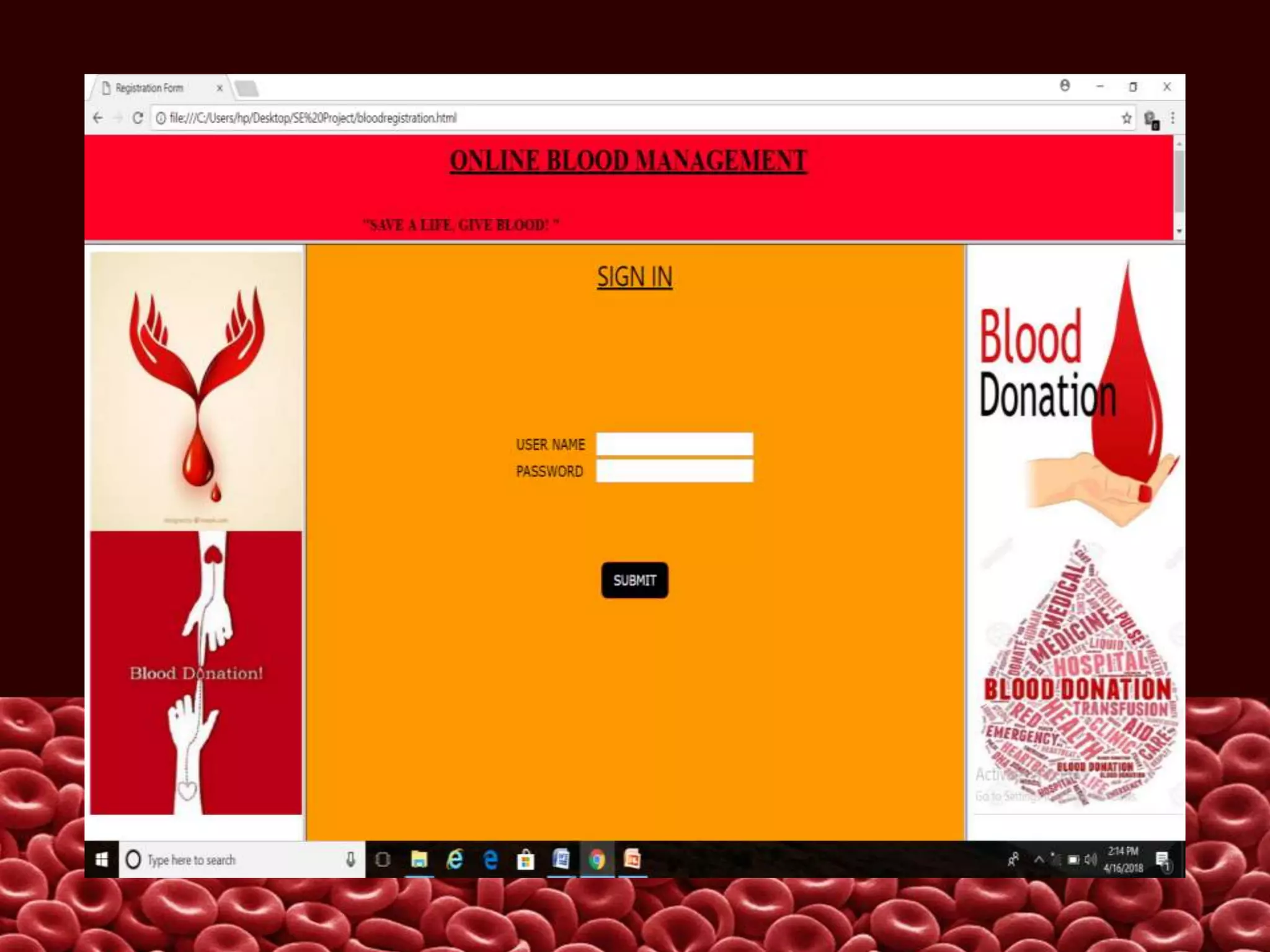ONLINE BLOOD BANKING SYSTEM | PPTX