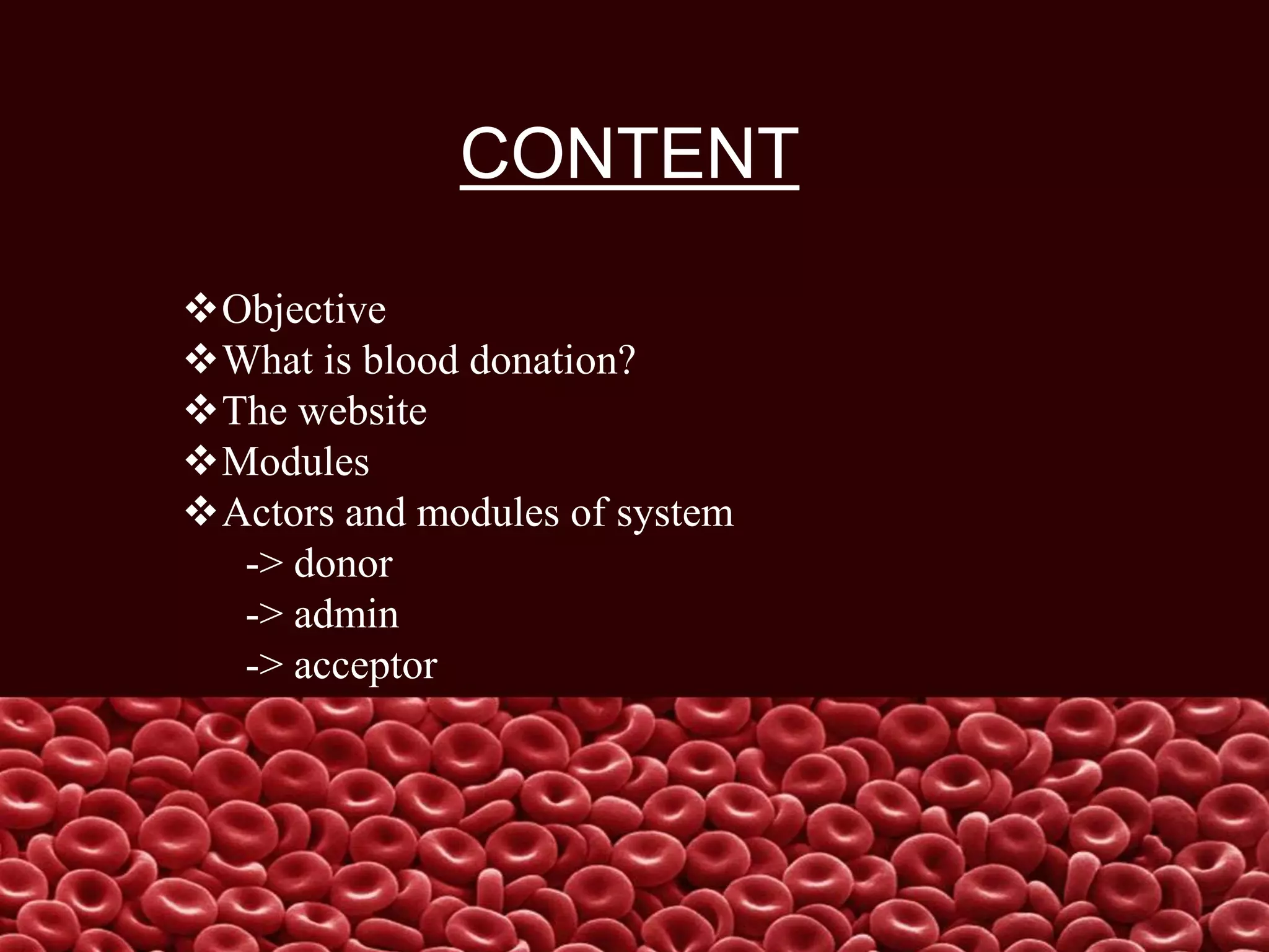 ONLINE BLOOD BANKING SYSTEM | PPTX