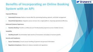 Online Booking API Trawex Technologies.pptx | Web Development | Internet