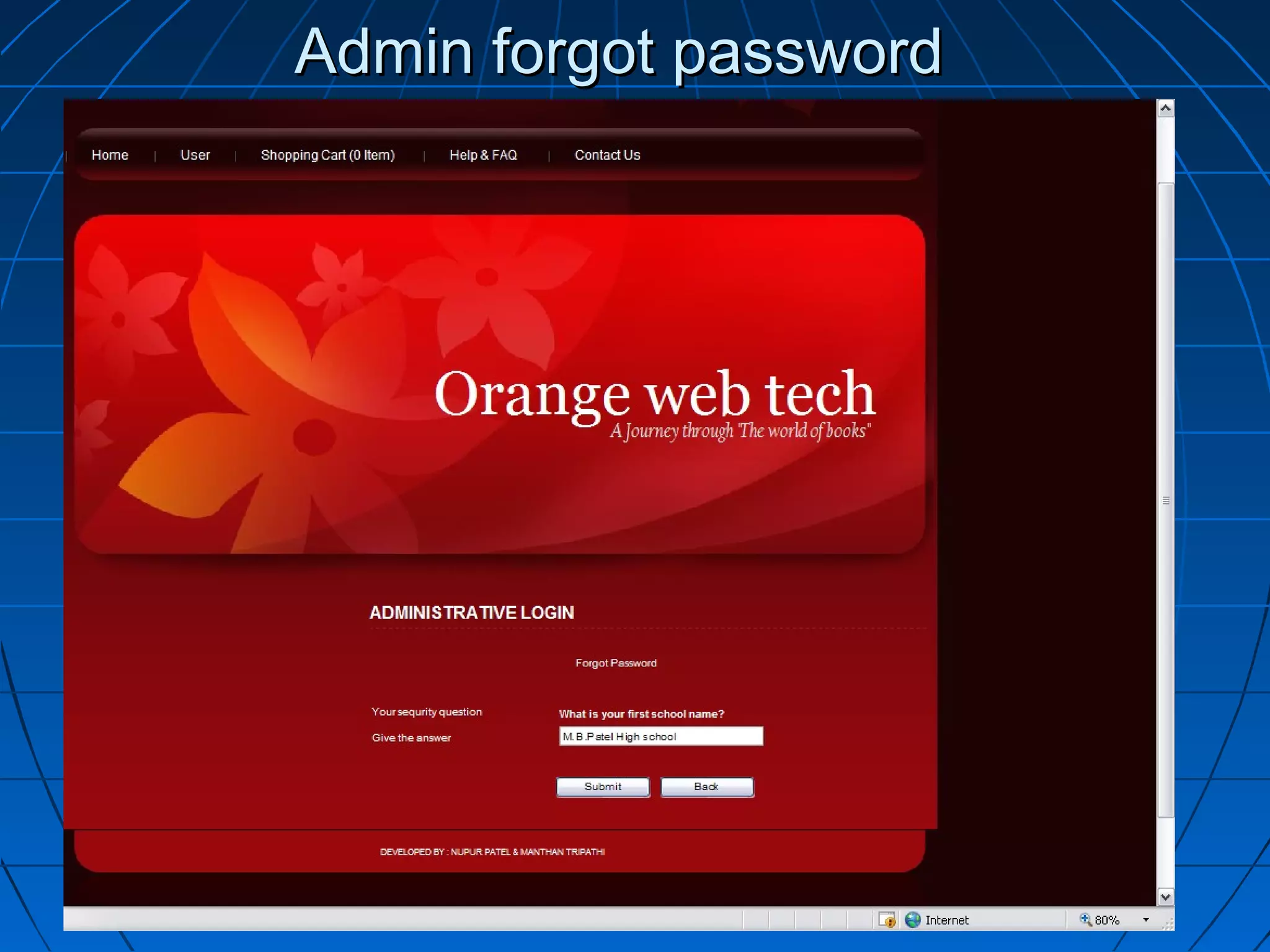 On-line book store presentation | PPT