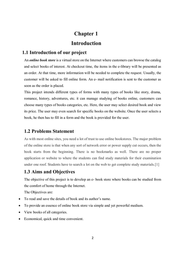 Online Book Store Management System Project Pdf