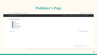 Online Book Store Project Presentation by Moin Khan & Sejda E Jannat | PPTX