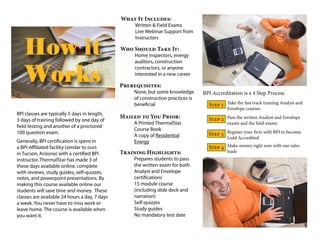 Online BPI Certification, Only from ThermalStar | PPT