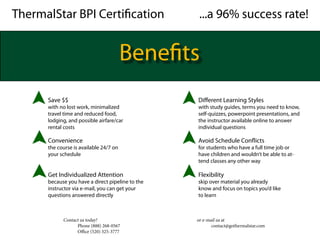 Online BPI Certification, Only from ThermalStar | PPT