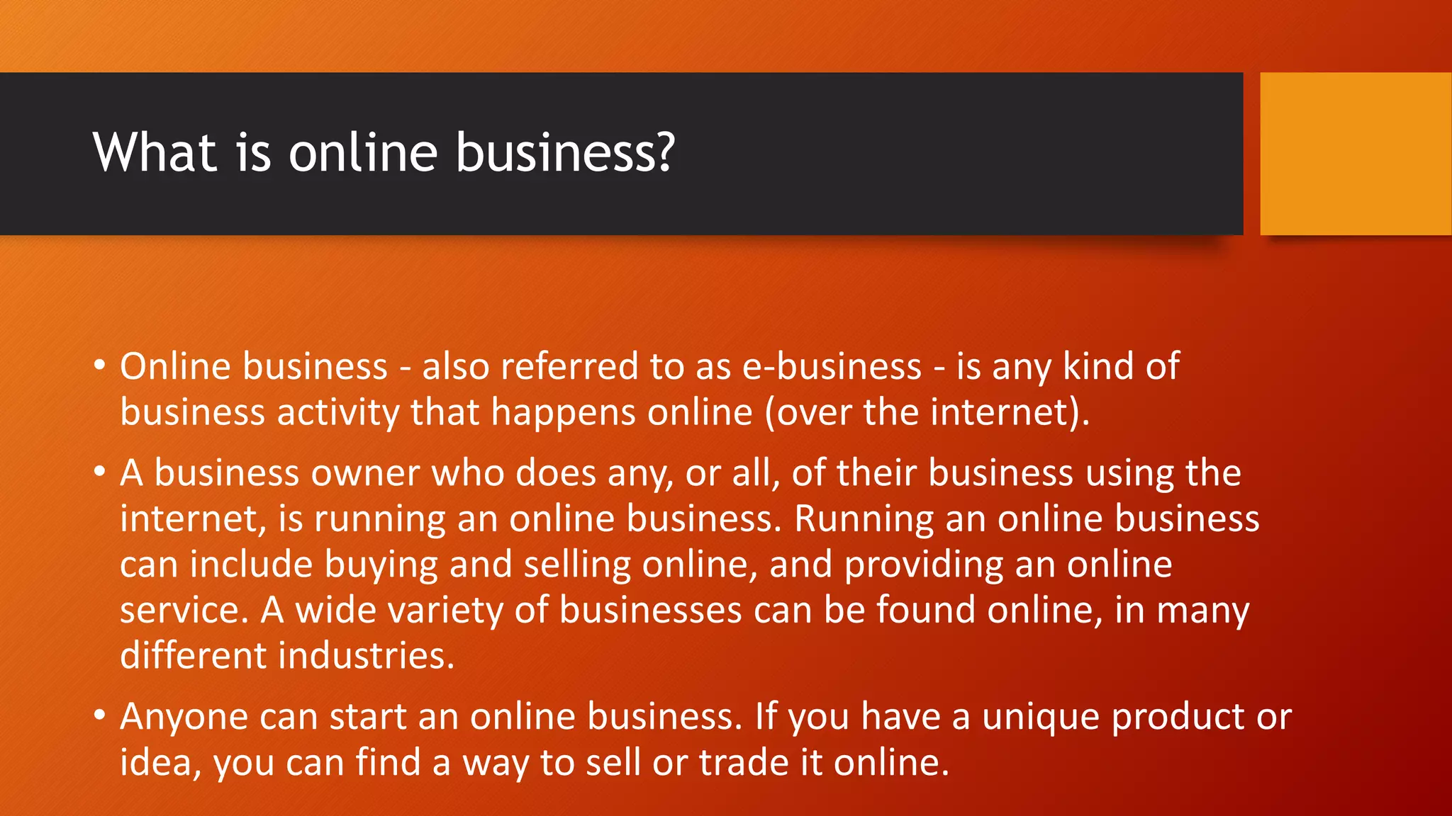 Online Business | PPTX