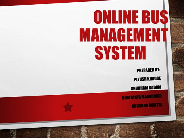 Online bus pass management system | PPTX | Web Development | Internet