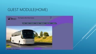 Online bus ticket management system project for system analysis and design (database) | PPTX