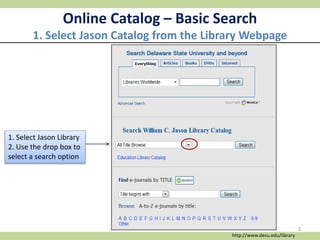 Online catalog basic search | PPT