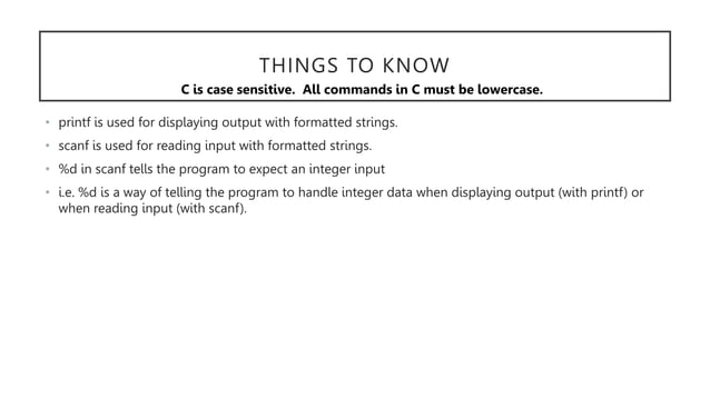 C Language Programming Introduction Lecture | PPT C Language Programming Introduction Lecture | PPT
