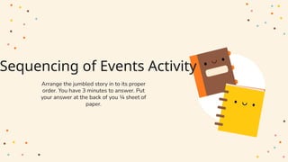 Online Class sample ppt for Sequencing of events and chronological ...
