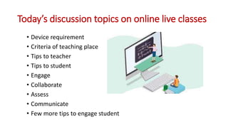 Online class tips for teacher | PPT