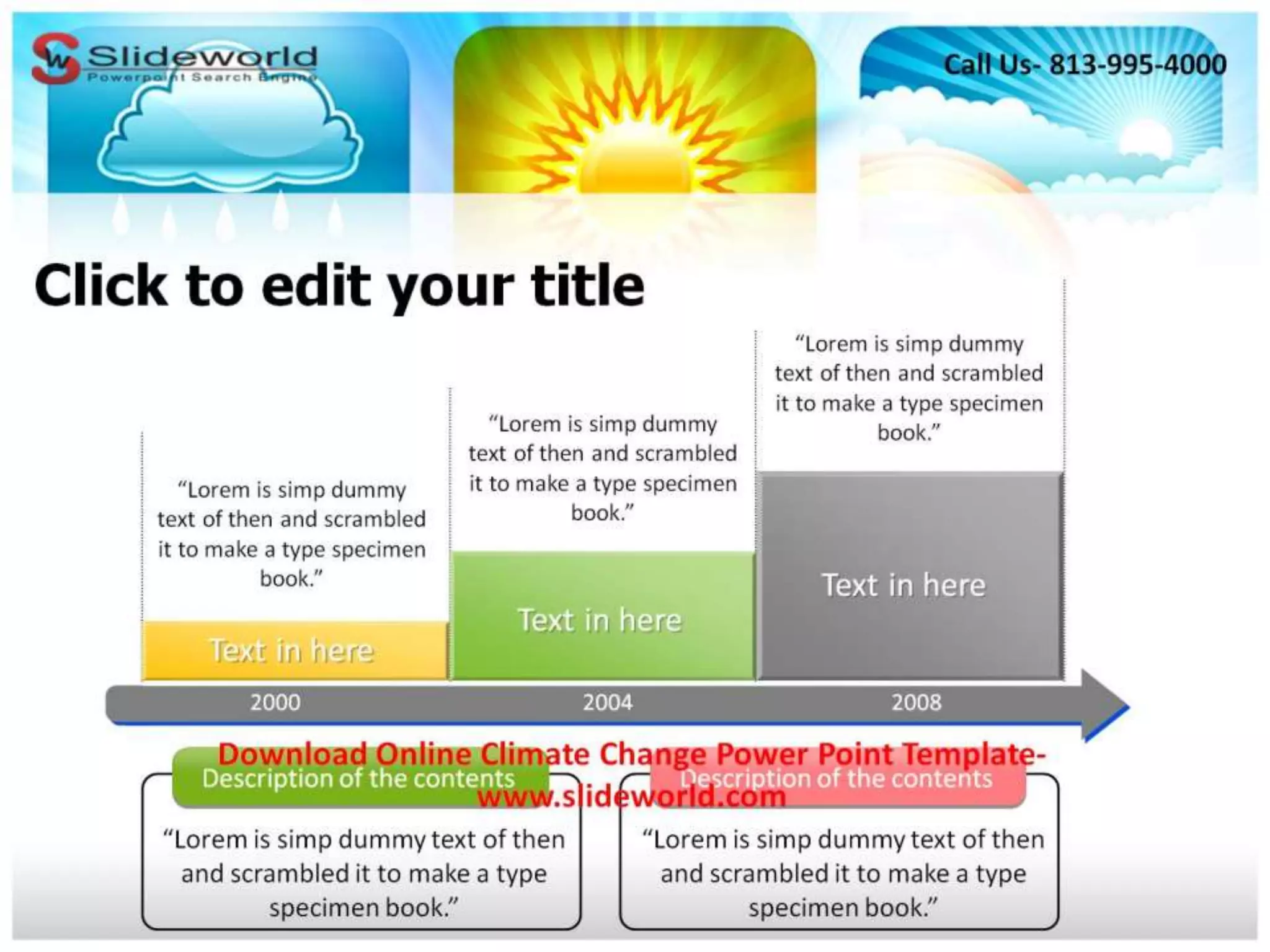 Online climate change power point template | PPTX